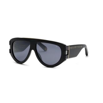 Philipp Plein Homme, Accessoires, Noir, Taille: 60 MM Authentiques Lunettes Spp127M, Qualit&eacute; Premium