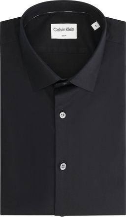 Calvin Klein Herren Slim ESNTL POPLIN NOS STR SLD Hemden, Schwarz (Black), XXL