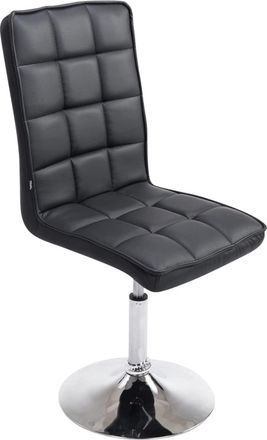 Clp Esszimmerstuhl Peking V2 Mit Polsterung I Drehbarer Und H&ouml;henverstellbarer Lehnstuhl Mit Kunstlederbezug, Farbe:schwarz