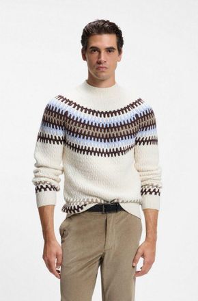BOSS Strickpullover Fiotto mit Zopfmuster (1-tlg)