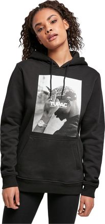 Merchcode Mister Tee Damen Kapuzenpullover Ladies 2Pac F*ck The World Hoody, lässiger Kapuzenpullover mit Fotoprint für Frauen, Black, S