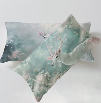 Generic Kopfkissenbezug Beige Kissenbezug 70x90cm T&uuml;Rkis Kissenbez&uuml;ge Leinen Dekokissen Kissenbez&uuml;ge Cushion Cover Weich und Bequem Unsichtbarer Rei&szlig;verschlus