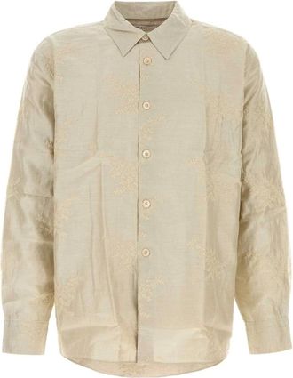 Our Legacy Homme, Vestes, Beige, Taille: XL Chemise Oversize en Jersey Brod&eacute;