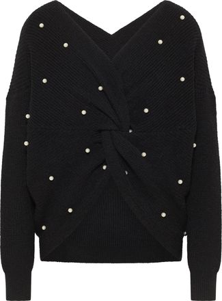 Faina Damen Strickpullover Schwarz, XS/S