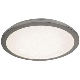 Searchlight Flush - Salle de bains &agrave; del int&eacute;gr&eacute;e &agrave; 1 lumi&egrave;re, chrome, blanc IP44 - Searchlight