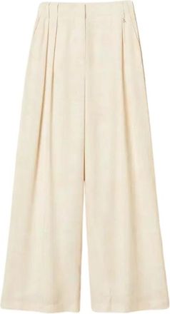 Twinset Femme, Pantalons, Beige, Taille: 38 FR Pantalon Palazzo Imprim&eacute;