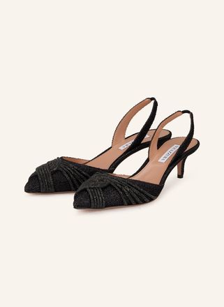 Aquazzura Aquazzura Slingpumps Gatsby Sling Mit Schmucksteinen schwarz