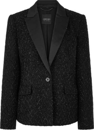 Marc Cain Figurbetonter Blazer mit Glitzer-Details - - Jackets - Damen - Schwarzk - S