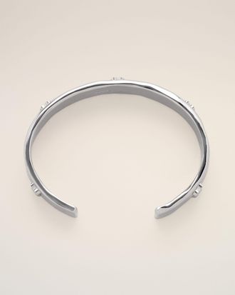 Ami Jonc argent&eacute; en laiton Ami de Coeur martel&eacute; Argent - 1 - Unisex