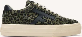 Faguo Baskets l&eacute;opard kaki fonc&eacute;