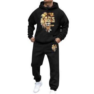 Generic Homme Loisir Jogging Surv&ecirc;tement,Hiver Chaud &Eacute;pais 2 Pi&egrave;ces Polaire Zipper Veste en Sweat &agrave; Capuche +Pantalons Ensemble Hoodies Sweat-Shirt &agrave; Capuche 