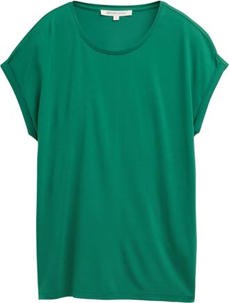 Tom Tailor Damen 1030942 T-Shirt, 14581 - Luscious Pine Green, S
