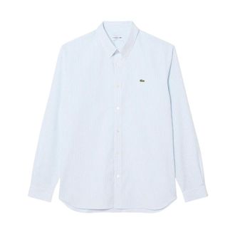 Lacoste Homme, Chemises, Bleu, Taille: 5XL Striped Pinpoint Shirt