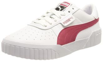 Puma Womens Cali WNs Sneakers, Puma White Persian Red, 4.5 UK