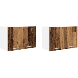 vidaXL Hängeschrank Riga 2 pcs Altes Holz und Weiß 60 x 31 x 40 cm vidaXL
