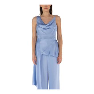 SIMKHAI Femme, Tops, Bleu, Taille: 36 FR Haut Asymétrique Ronnie