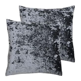 Riva Paoletti Verona Polyester Filled Cushions (Twin Pack), Pewter, 55 x 55cm