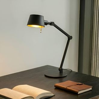 Lucande Tischlampe Silka (Modern) in Schwarz aus Metall (1 flammig, E27) - Tischleuchte Schreibtischlampe Nachttischlampe Arbeitszimmerleuchte