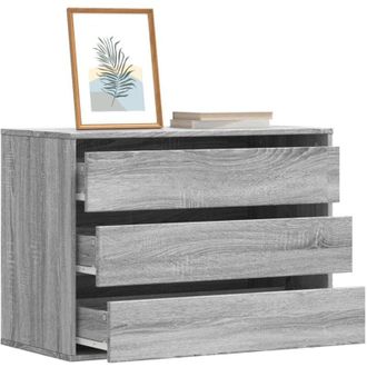vidaXL Commode dangle sonoma gris 80x41x58 cm bois ding&eacute;nierie - Vidaxl