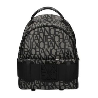 A|X Armani Exchange Femme, Sacs, Noir, Taille: ONE Size Sac &agrave; dos en coton imprim&eacute; styl&eacute; avec poches