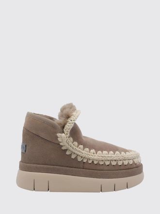 Mou Bottines Bounce bicolores en daim avec doublure en laine