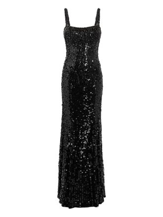 Jenny Packham robe longue Mirabeau à sequins - Noir