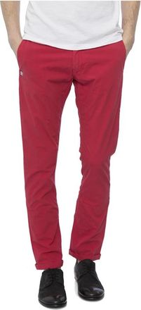 Daniele Alessandrini Homme, Pantalons, Rouge, Taille: W38 Pantalon en coton canvas