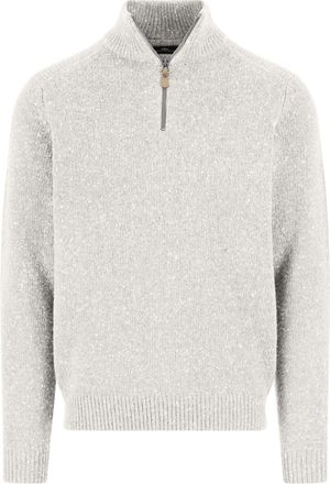 Fynch-Hatton Troyer aus Wollmix mit Melange-Effekt Winter White / 3XL
