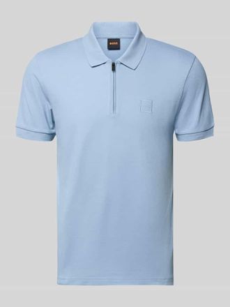 Boss Orange by Hugo Boss Slim Fit Poloshirt aus Baumwoll-Mix Modell PASSERZIP
