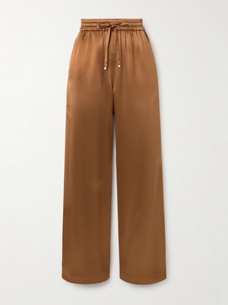 Dolce & Gabbana Pantalon Droit En Satin De Soie - Métallisé