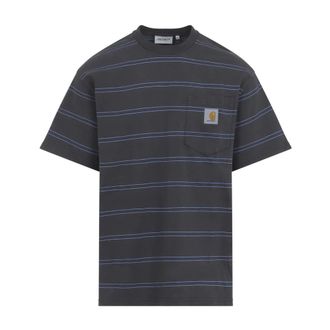 Carhartt Work in Progress Bert Pocket T-Shirt - - Tops - Herren - Blau - L