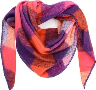 Glamexx24 Damenschal Damenhalstuch Herrenhalstuch Mehrfarbig mit Muster Winterschal sehr warm und weich Schal für viele Angelegenheiten dreieckige Form