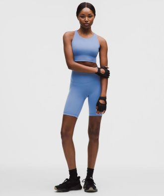 lululemon Short Wunder Train taille haute pour Femmes - 20 cm - Bleu - Taille 10