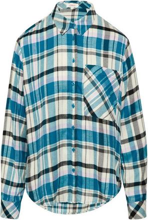 s.Oliver Langarmbluse Bluse Karierte Hemdbluse aus Viskosemix