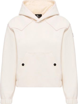 Moncler Moncler Sweat &Agrave; Capuche En Interlock, Femme, Blanc, Taille: Xxs