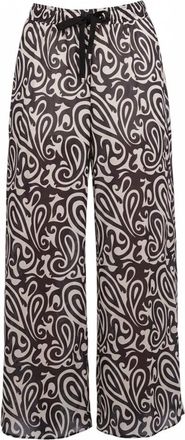 Ni&ugrave; Niu, Femme, Pantalons, Multicolore, Taille: 36 FR Pantalon Large Imprim&eacute; Cachemire