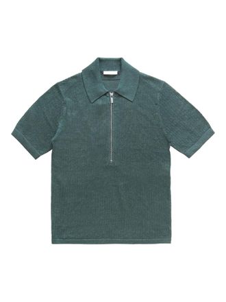 Helmut Lang t-shirt &agrave; fermeture zipp&eacute;e - Vert