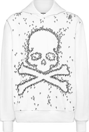 Philipp Plein Homme, Sweatshirts et sweats &agrave; capuche, Blanc, Taille: L SweaT-shirt Skull&Bones