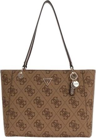 Guess sac &agrave; &eacute;paule sac shopper Noelle II Tote Bag Latte Logo/Brown marron clair
