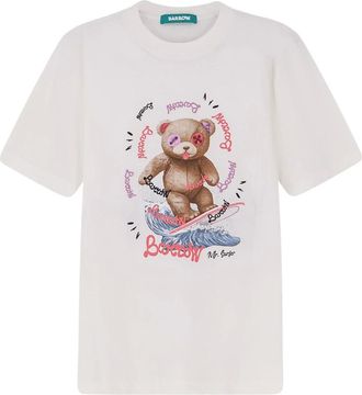 Barrow Barrow, Homme, Tops, Blanc, Taille: L T-shirt &agrave; Manches Courtes et Col Rond