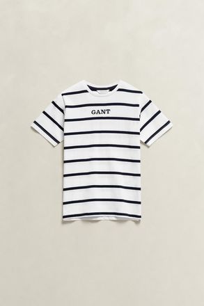 GANT Teenager Teen Boys T-Shirt mit Streifen (122/128) Wei&szlig;