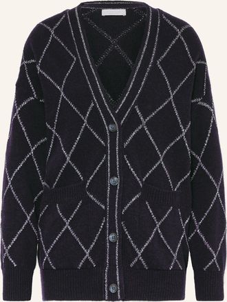 Rich & Royal Strickjacke Mit Glitzergarn blau