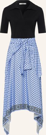 Maje Kleid Im Materialmix blau