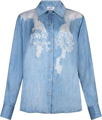 Liu Jo Femme, Blouses et Chemises, Bleu, Taille: 40 FR LIU JO Blue Denim Chemises