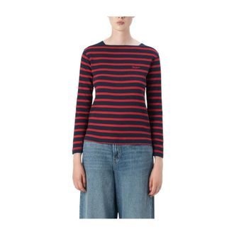 Pepe Jeans London Betty Gestreiftes Langarm-T-Shirt - - Knitwear - Damen - Rot - XS