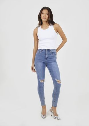 Brave Soul Jean skinny d&eacute;chir&eacute; - Indigo-Bleu marine