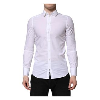 Dolce & Gabbana Martini Langarm-Businesshemd - - Shirts - Herren - Wei&szlig; - XS