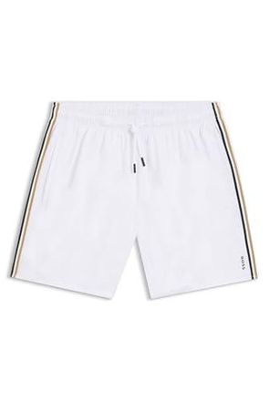 BOSS Hommes Iconic Short de Bain avec Rayures embl&eacute;matiques et Logo