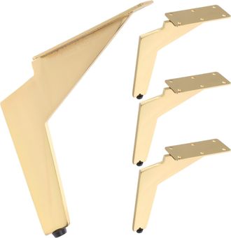 Soimiss 4 St&uuml;ck M&ouml;belbeine Metallf&uuml;&szlig;e Gold f&uuml;r Sofa Tv Schrank und Beistelltisch Stabile Moderne M&ouml;belf&uuml;&szlig;e mit Einfacher Montage und Robustem Design f&uuml;r Viels