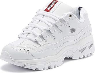 Skechers SKEAJ| Skechers 2250, (White Smooth Leather/Millennium Trim Yellow Wml), 5 (38 EU) EU
